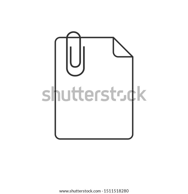 Paper Clip Attachment Icon Stock Vector Stock Vector (Royalty Free ...