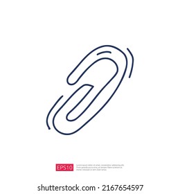 Paper Clip Hand Drawn Doodle Icon Stock Vector (Royalty Free ...