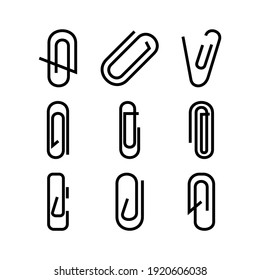 Paper Clip Icon Logo Isolated Sign Stock Vector (Royalty Free ...