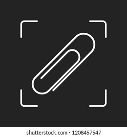Paper Clip Icon White Object Camera Stock Vector (Royalty Free) 1208457547