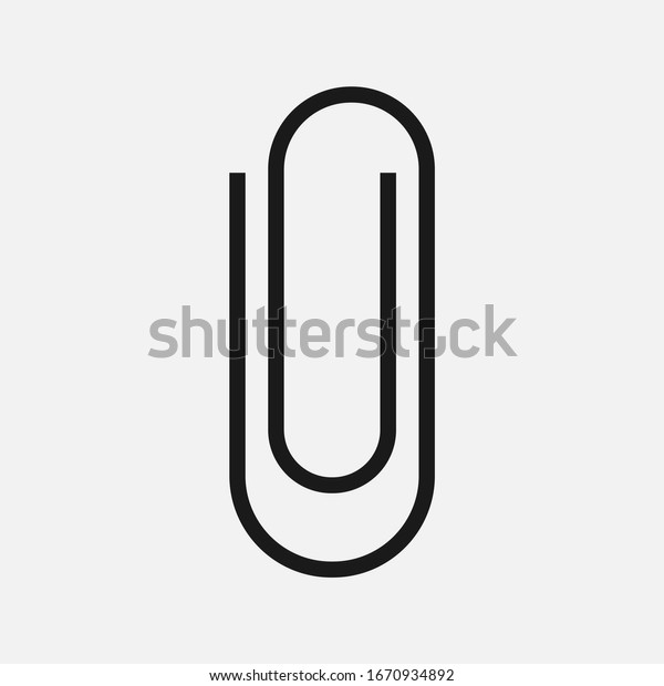Paper Clip Line Black White Vector Stock Vector (Royalty Free ...
