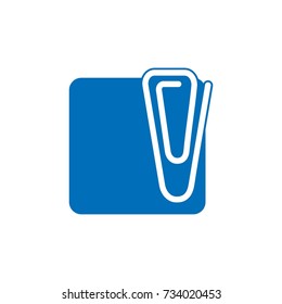 Paper Clip Logo Element Stock Vector (Royalty Free) 734020453 ...