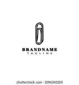 Paper Clip Logo Icon Design Template Stock Vector (Royalty Free ...