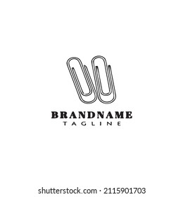 Paper Clip Logo Icon Design Template Stock Vector (Royalty Free ...
