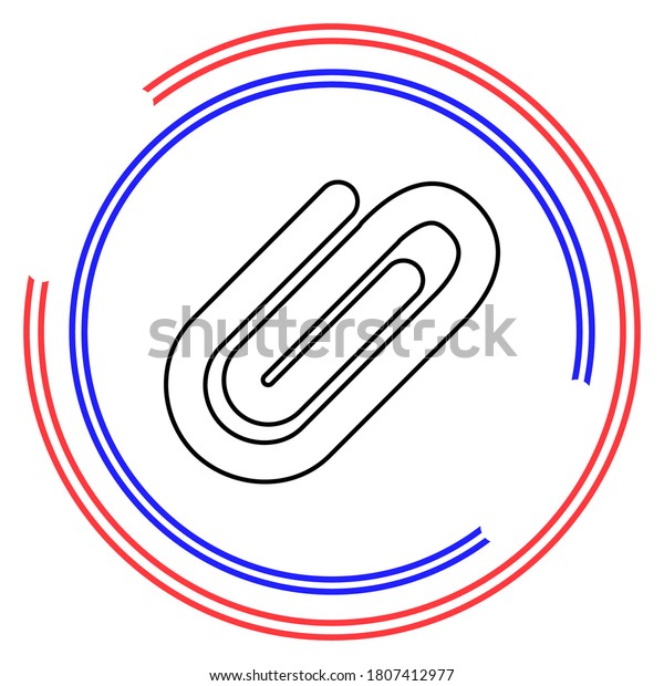 Paper Clip Sign Attachment Icon Paper Stock Vector (Royalty Free ...
