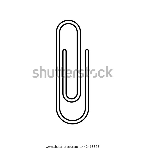 Paper Clip Symbol Icon Vector Design Stock Vector (Royalty Free ...