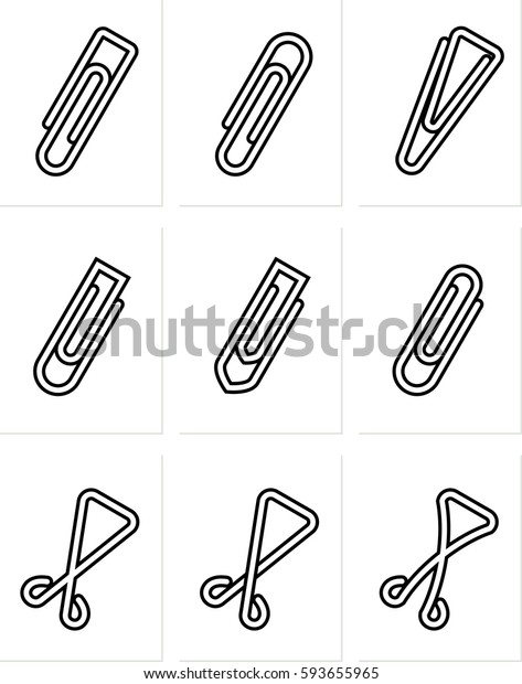 Paper Clip Vector Illustration Stock Vector (Royalty Free) 593655965 ...