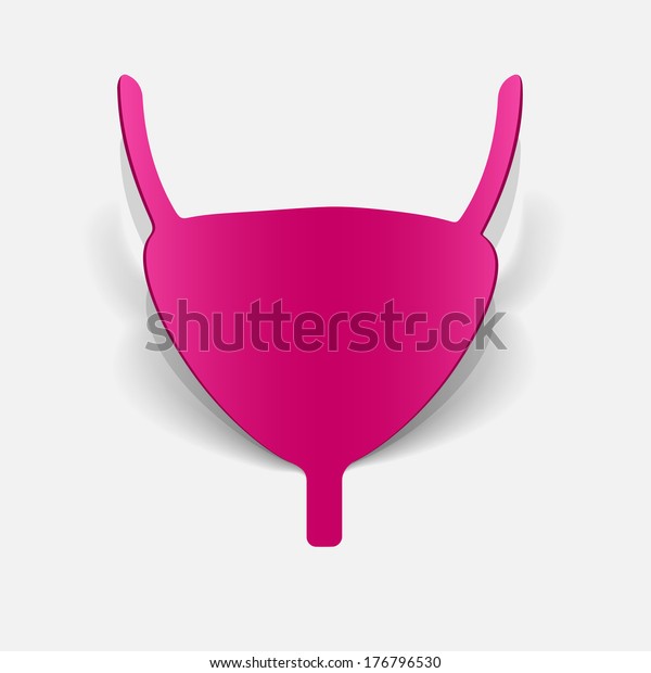 Paper Clipped Sticker Bladder Isolated Illustration Stock Vector ...
