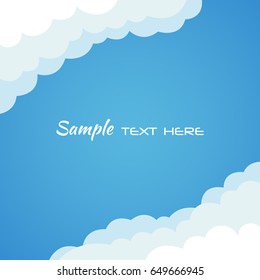 Paper Clouds On Blue Sky Background Stock Vector (Royalty Free ...