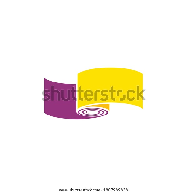 Paper Coil Roll Vector Symbol Stock Vector (Royalty Free) 1807989838 ...