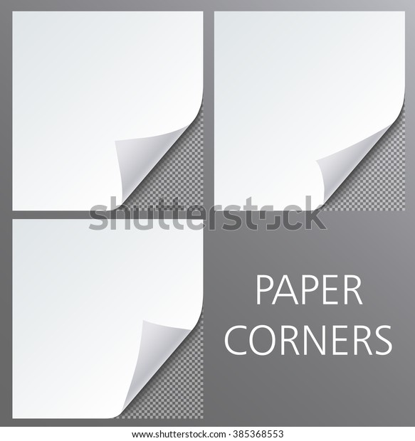 Paper Corners Isolated Vector Stock Vector (Royalty Free) 385368553 ...