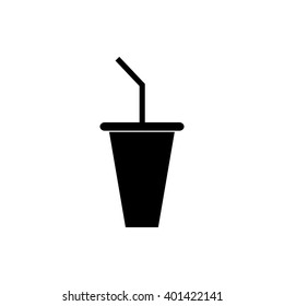 Paper Cup Drinking Straw Icon Stock Vector (Royalty Free) 401422141 ...