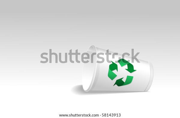 Paper Cup Recycle Sign Stock Vector (Royalty Free) 58143913 | Shutterstock