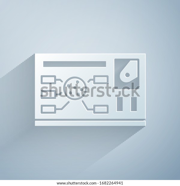 Paper Cut Futuristic Hud Interface Icon Stock Vector (Royalty Free ...
