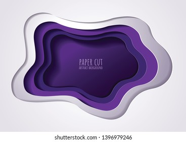 Paper Cut Out Background Purple Color Stock Vector (Royalty Free ...