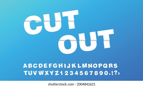 Paper Cut Out Text Style Effect Stock Vector (Royalty Free) 2004842621 ...