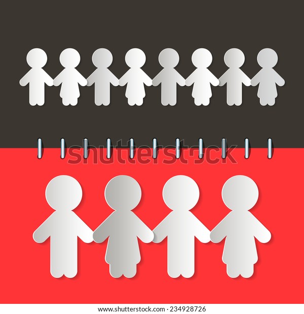 Paper Cut People Stock Vector (Royalty Free) 234928726 | Shutterstock