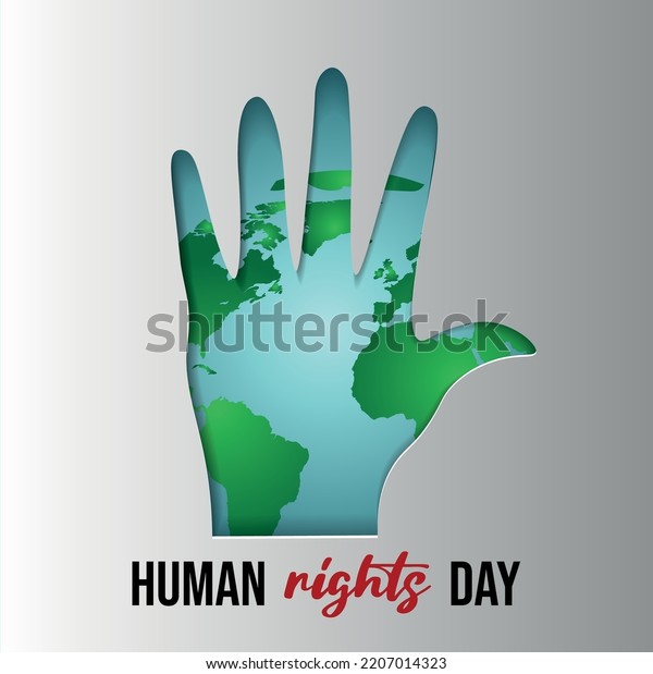 Paper Cut Postcard Human Rights Day Stock Vector (Royalty Free ...