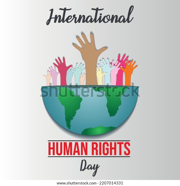 Paper Cut Postcard Human Rights Day Stock Vector (Royalty Free ...