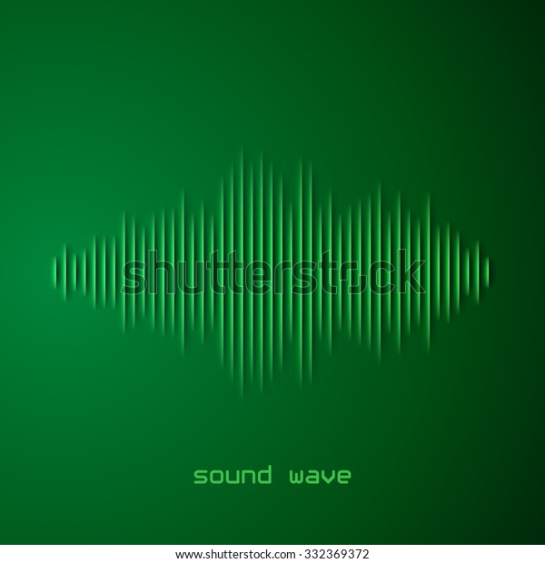 Paper Cut Sound Waveform Sign Shadow Stock Vector (Royalty Free ...