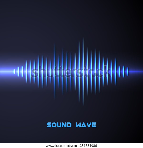 Paper Cut Sound Waveform Sign Shadow Stock Vector (Royalty Free) 351381086
