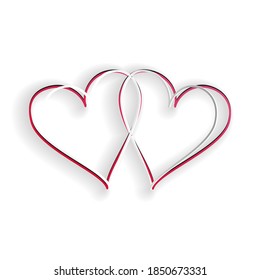 Two Entwined Hearts Template Decoration 库存插图 491255884 | Shutterstock