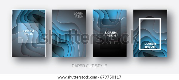 Paper Cut Wave Shapes Layered Curve Stock Vector (Royalty Free ...