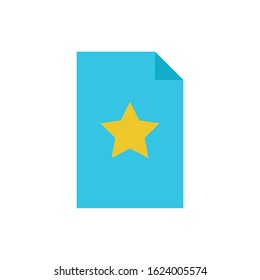 Paper Document File Star Vector Illustration Stock Vector (Royalty Free ...