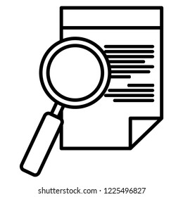 Paper Document Magnifying Glass Stock Vector (Royalty Free) 1225496827 ...