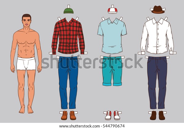 456 Paper Doll Man With Clothes Images, Stock Photos & Vectors ...