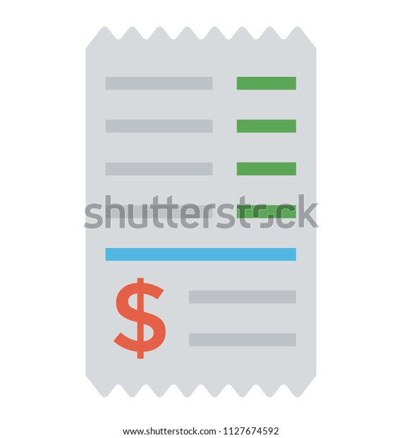 Paper Dollar Sign Depiction Paper Invoice Stock Vector (Royalty Free ...