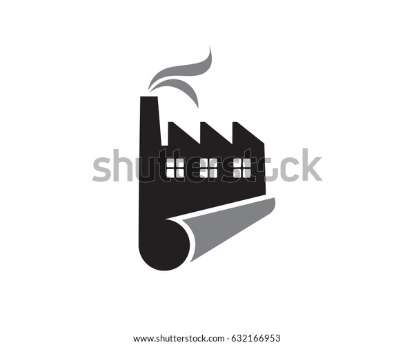 Paper Factory Logo Template Design Vector Stock Vector (Royalty Free ...