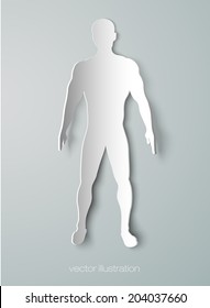 Paper Figure Human Body Stock Vector (Royalty Free) 204037660 ...