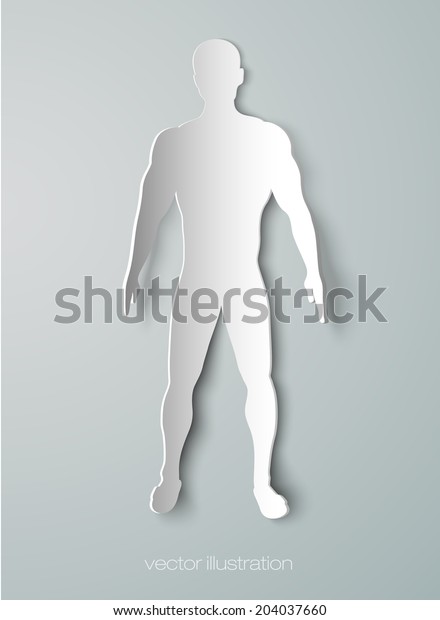 Paper Figure Human Body Stock Vector (Royalty Free) 204037660 ...