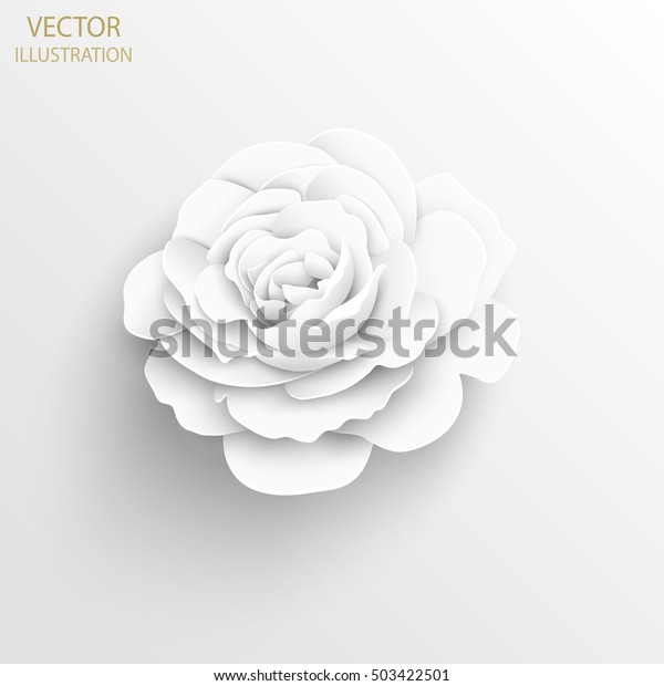 Paper Flower Rose Cut Out Paper Stock Vector (Royalty Free) 503422501 ...
