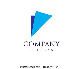 Paper Fold Logo Designer Triangle Stock Vector (Royalty Free ...