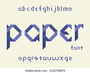 Paper Font Vector Alphabet Letters Typeface Stock Vector (Royalty Free ...