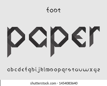 Paper Font Vector Alphabet Letters Typeface Stock Vector (Royalty Free ...