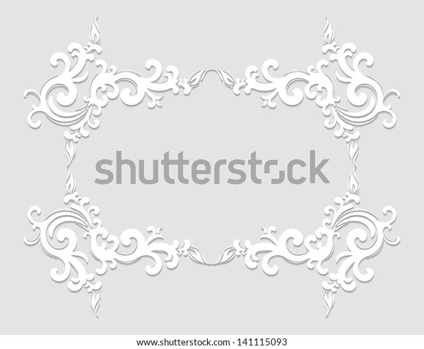 Paper Frame Cut Paper Style Stock Vector (Royalty Free) 141115093 ...