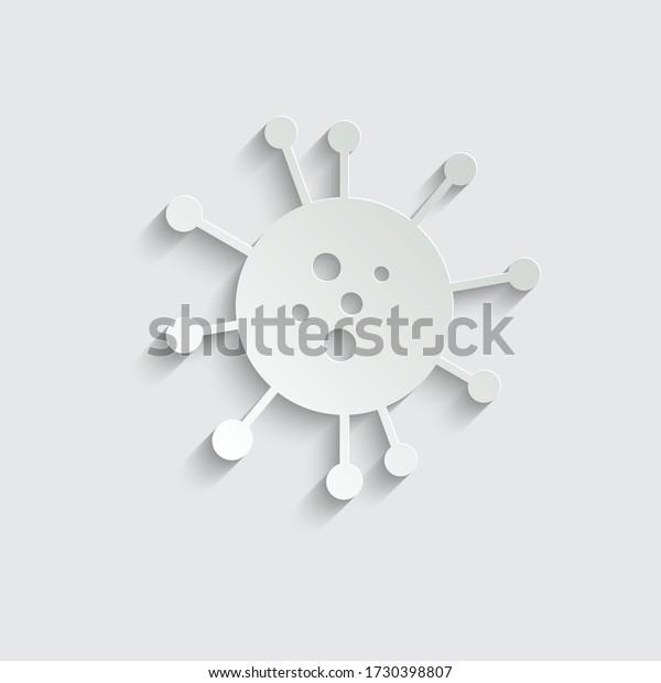 Paper Germ Icon Black Vector Sign Stock Vector (Royalty Free ...