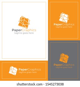 Paper Graphics Logo Design Used Designer Stock Vector (Royalty Free ...