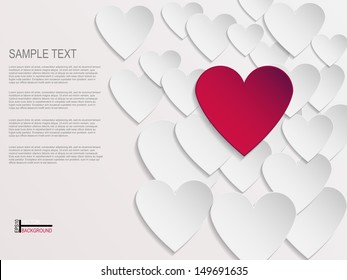 Paper Heart Background Stock Vector (Royalty Free) 149691635 | Shutterstock