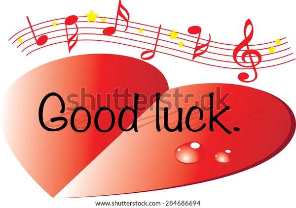Paper Heart Music Note Good Luck Stock Vector (Royalty Free) 284686694 ...