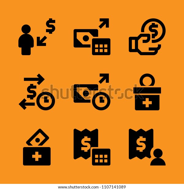 Paper Holding Checkout Quantity Icon Set Stock Vector (Royalty Free ...