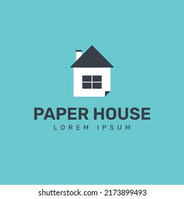 Paper Home Logo Design Template Stock Vector (Royalty Free) 2173899493 ...