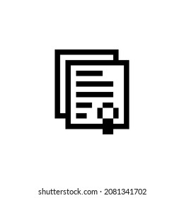 Paper Icon Pixel Art Draw Picture Stock Vector (Royalty Free ...
