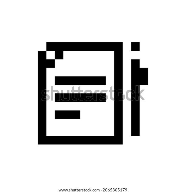 Paper Icon Pixel Art Draw Picture Stock Vector (Royalty Free ...
