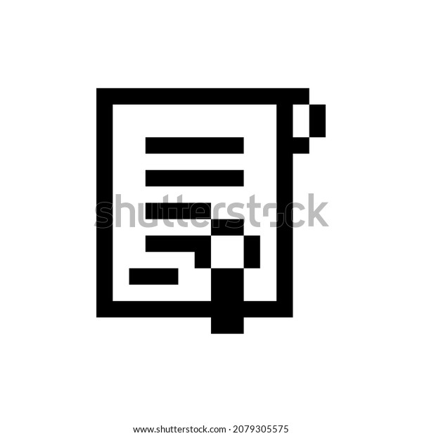 Paper Icon Pixel Art Draw Picture: เวกเตอร์สต็อก (ปลอดค่าลิขสิทธิ์ ...