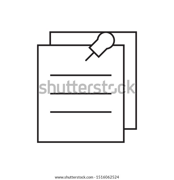 Paper Icon White Background Stock Vector (Royalty Free) 1516062524 ...