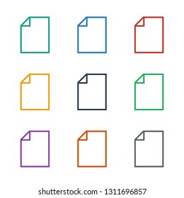 Paper Icon White Background Editable Outline Stock Vector (Royalty Free ...